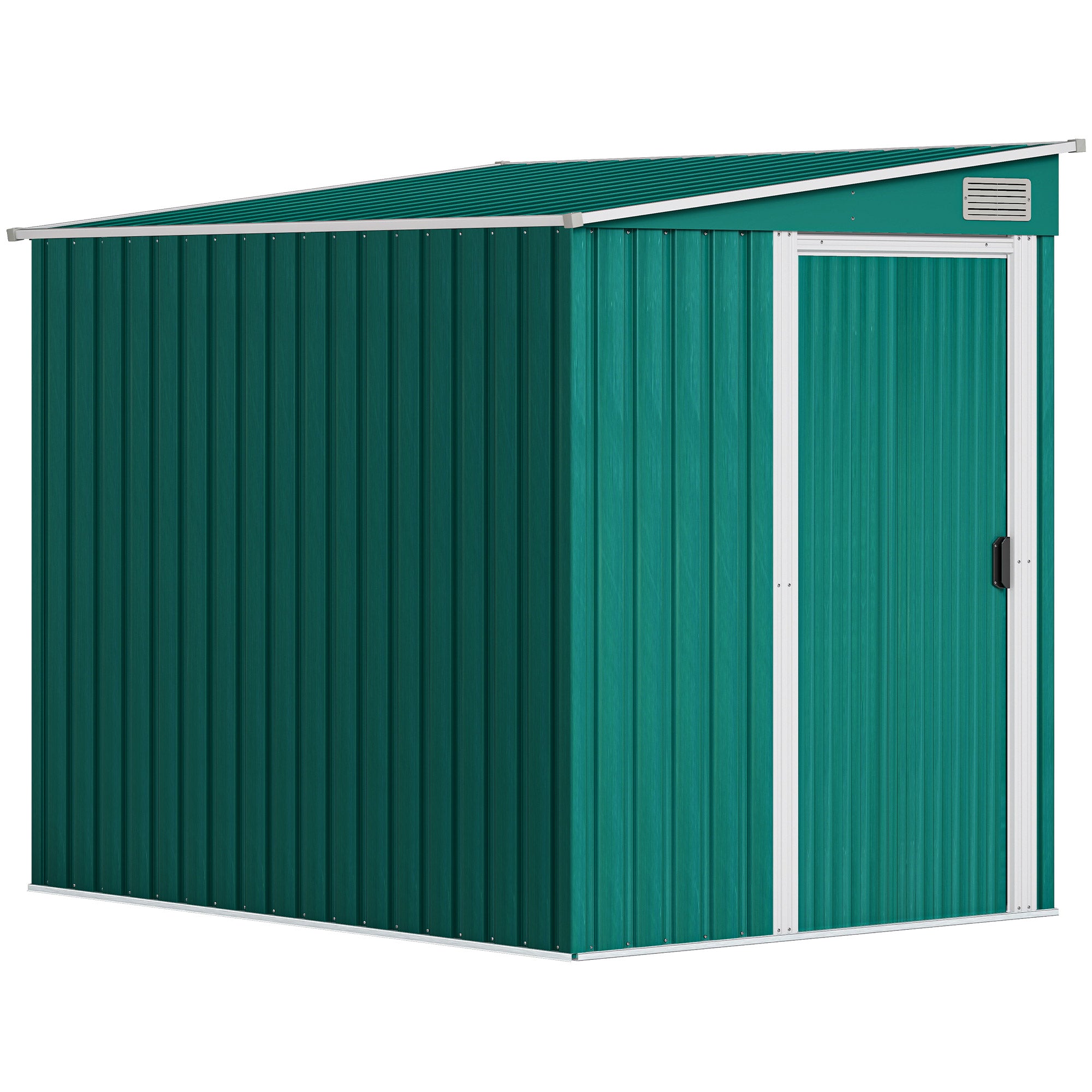 Outsunny 7 x 5ft Galvanised Metal Shed with Sliding Door and Water-Res ...