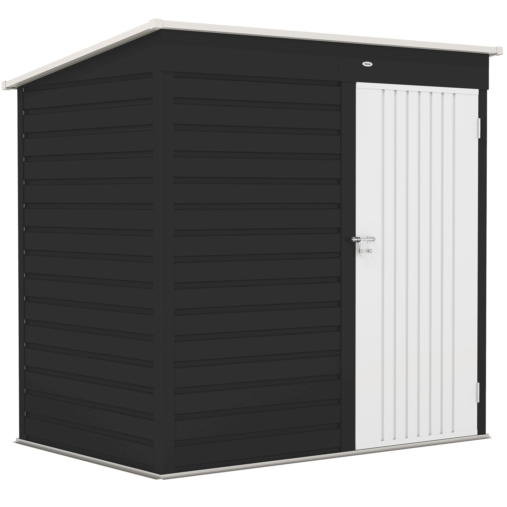 Outsunny 6 x 4ft Metal Garden Storage Shed, Outdoor Tool Storage Shed ...