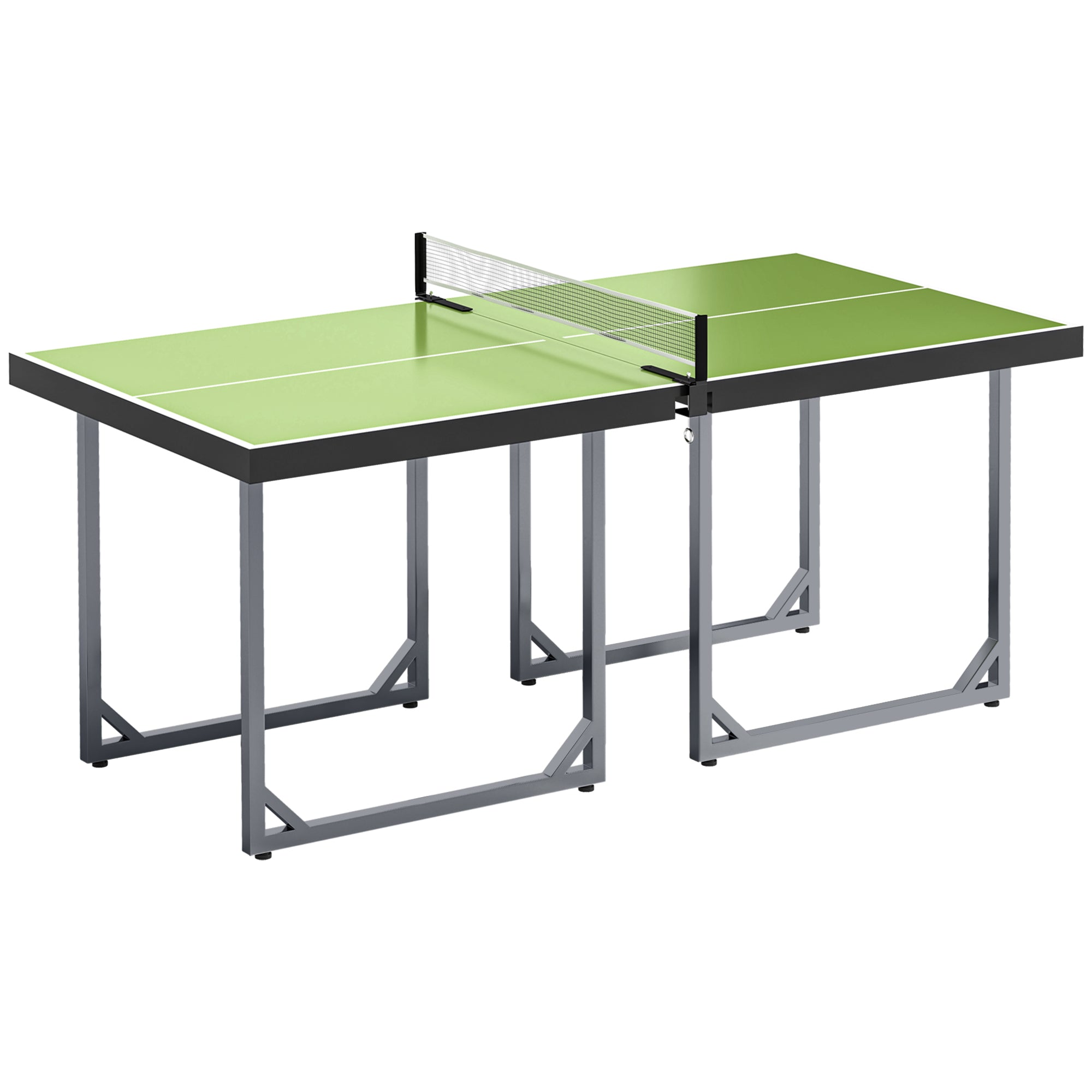 HOMCOM 6ft Table Tennis Table, Ping Pong Table with Net, Foldable and ...